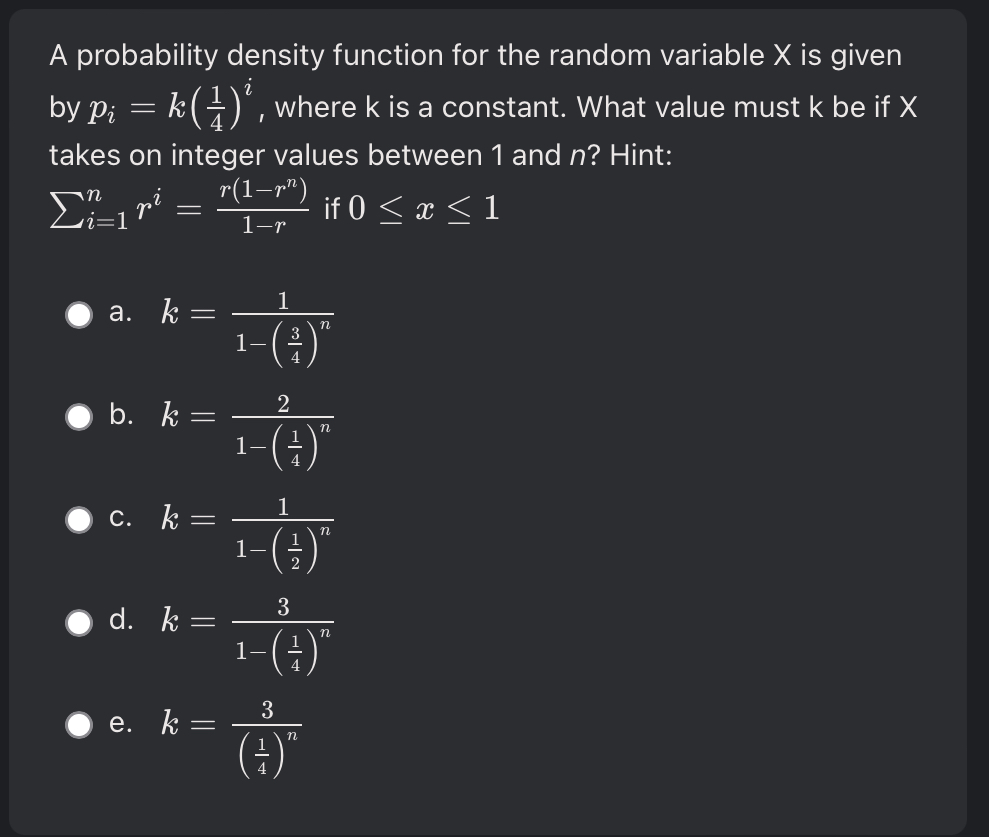 Solved A probability density function for the random | Chegg.com