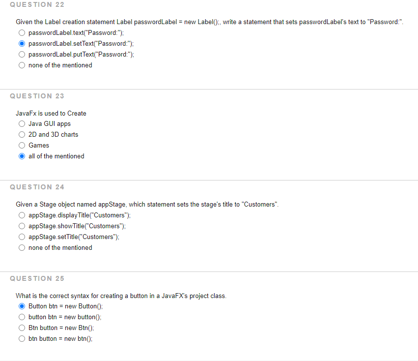 Solved QUESTION 22 Given the Label creation statement Label | Chegg.com