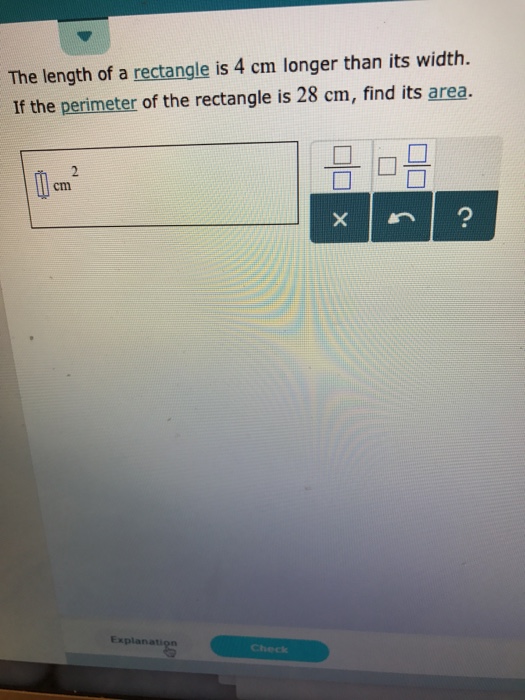 Solved The length of a rectangle is 4 cm longer than its | Chegg.com