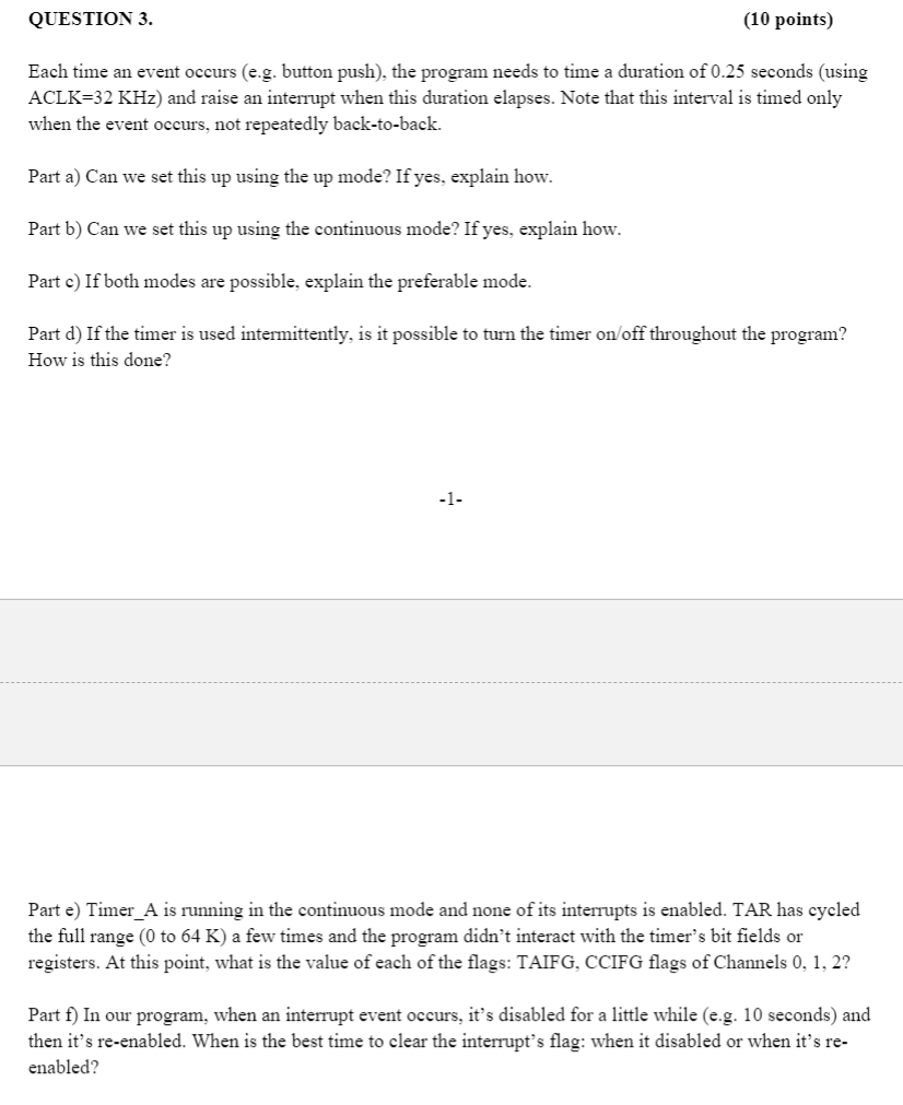 Solved QUESTION 3. (10 points) Each time an event occurs | Chegg.com