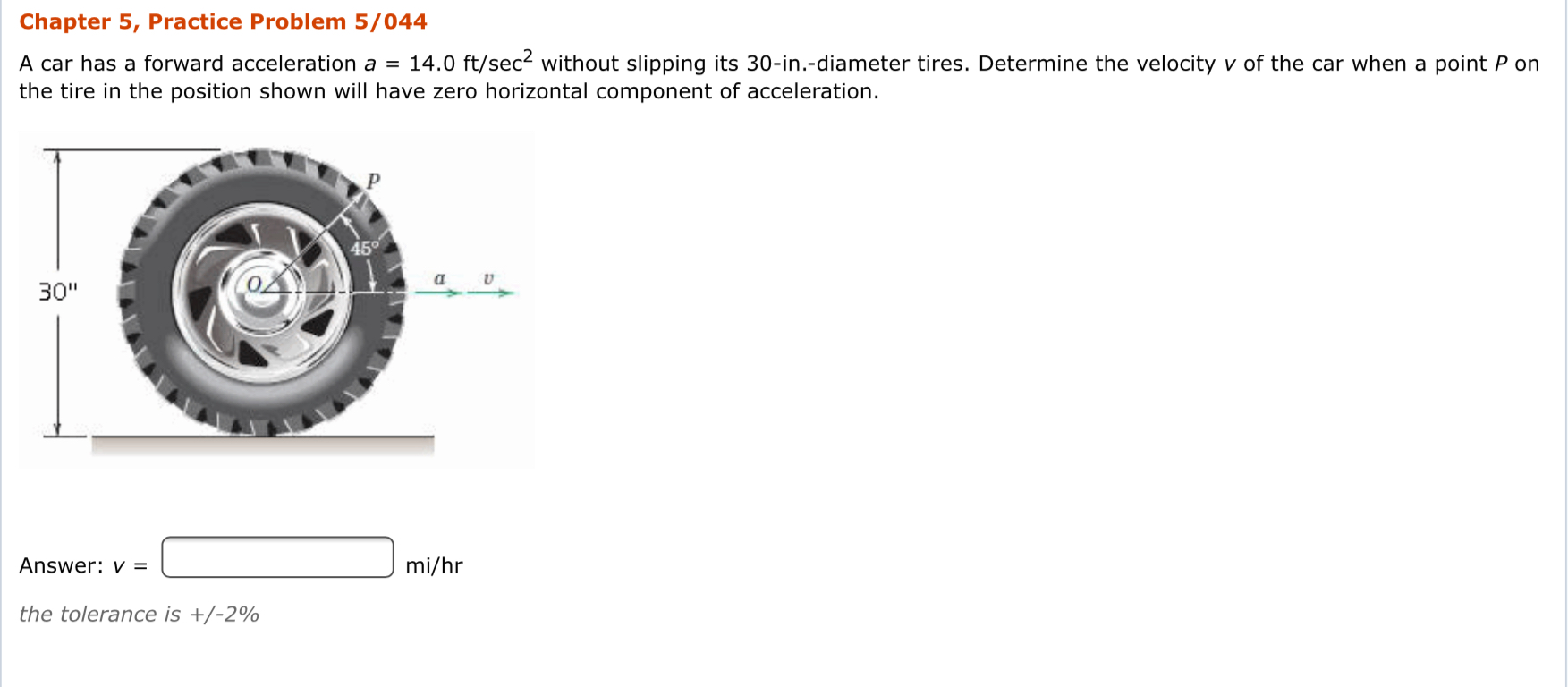 Solved Chapter 5, Practice Problem 5/044 A car has a forward | Chegg.com