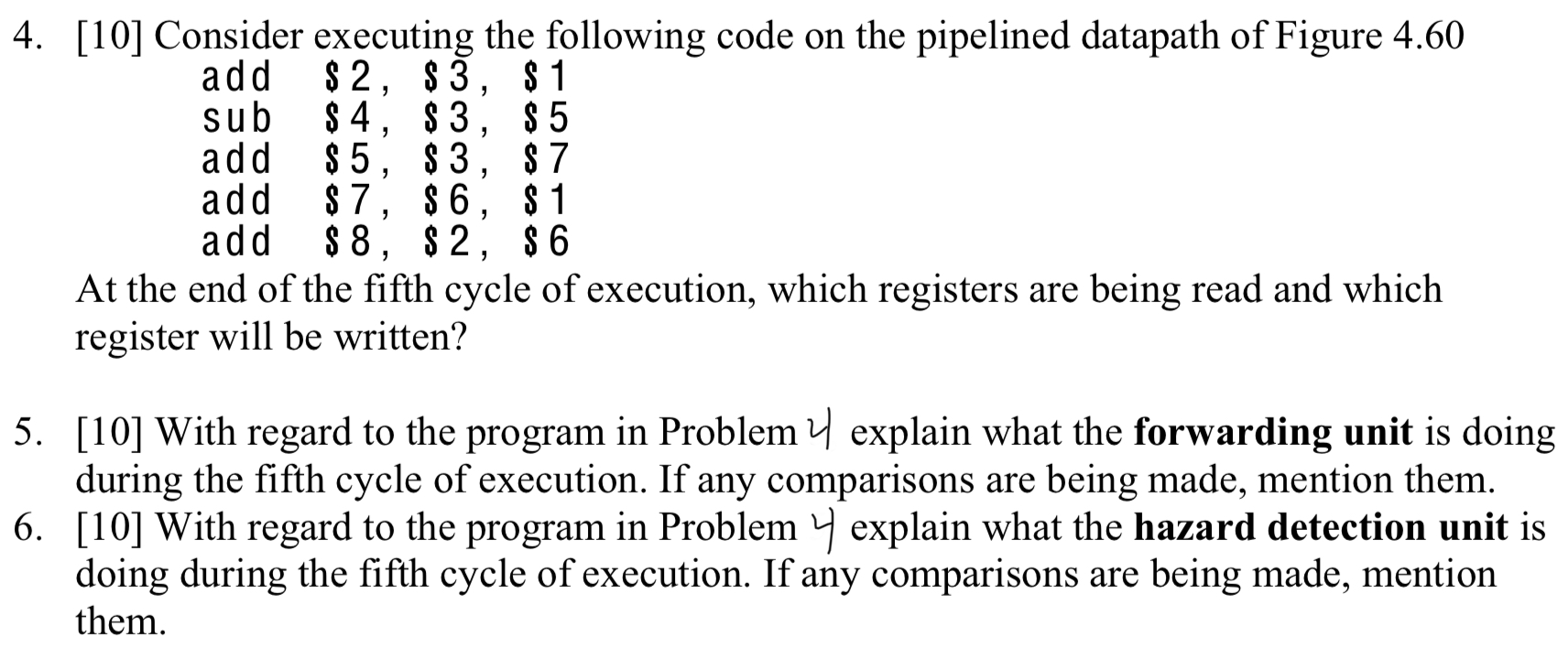 4 10 Consider Executing The Following Code On The 