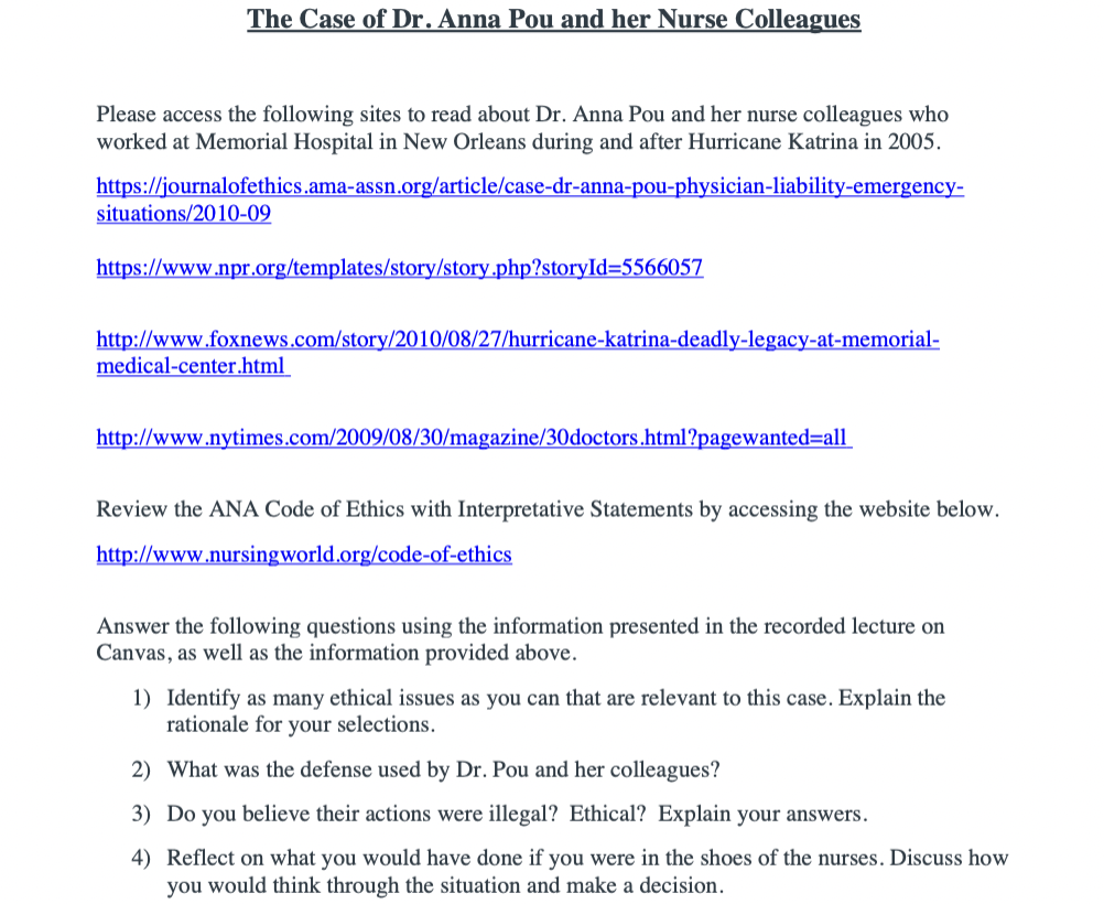 Anna Pou Ethical Case Study? | Chegg.com