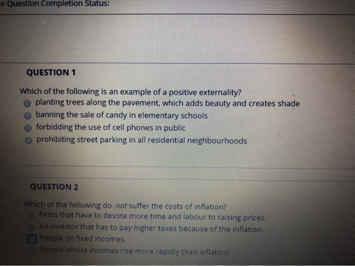 Solved s Question Completion Status: QUESTION 1 Which of the | Chegg.com