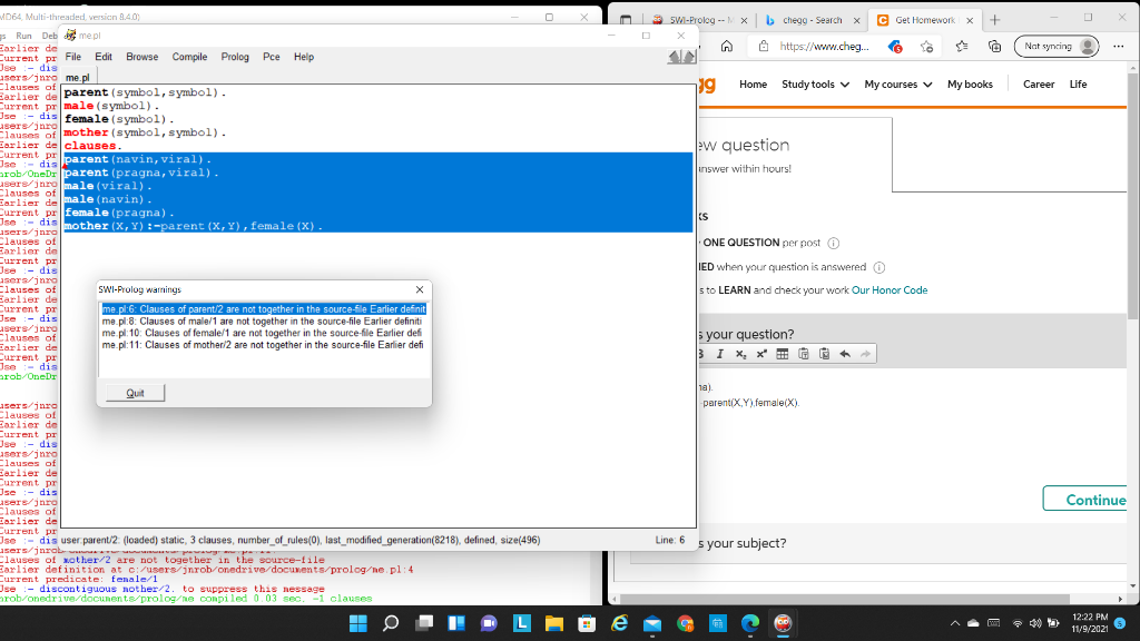 Solved I am using swi prolog code | Chegg.com