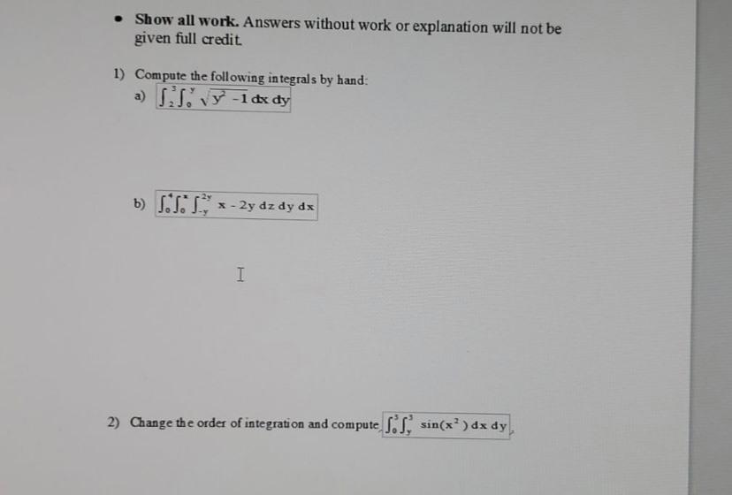 Solved • Show all work. Answers without work or explanation | Chegg.com