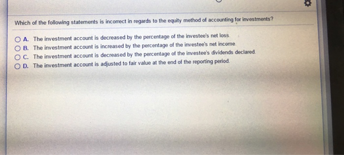 Solved Which of the following statements is incorrect in | Chegg.com