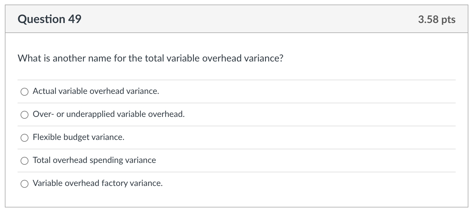 Solved Question 49 3.58pts What is another name for the | Chegg.com