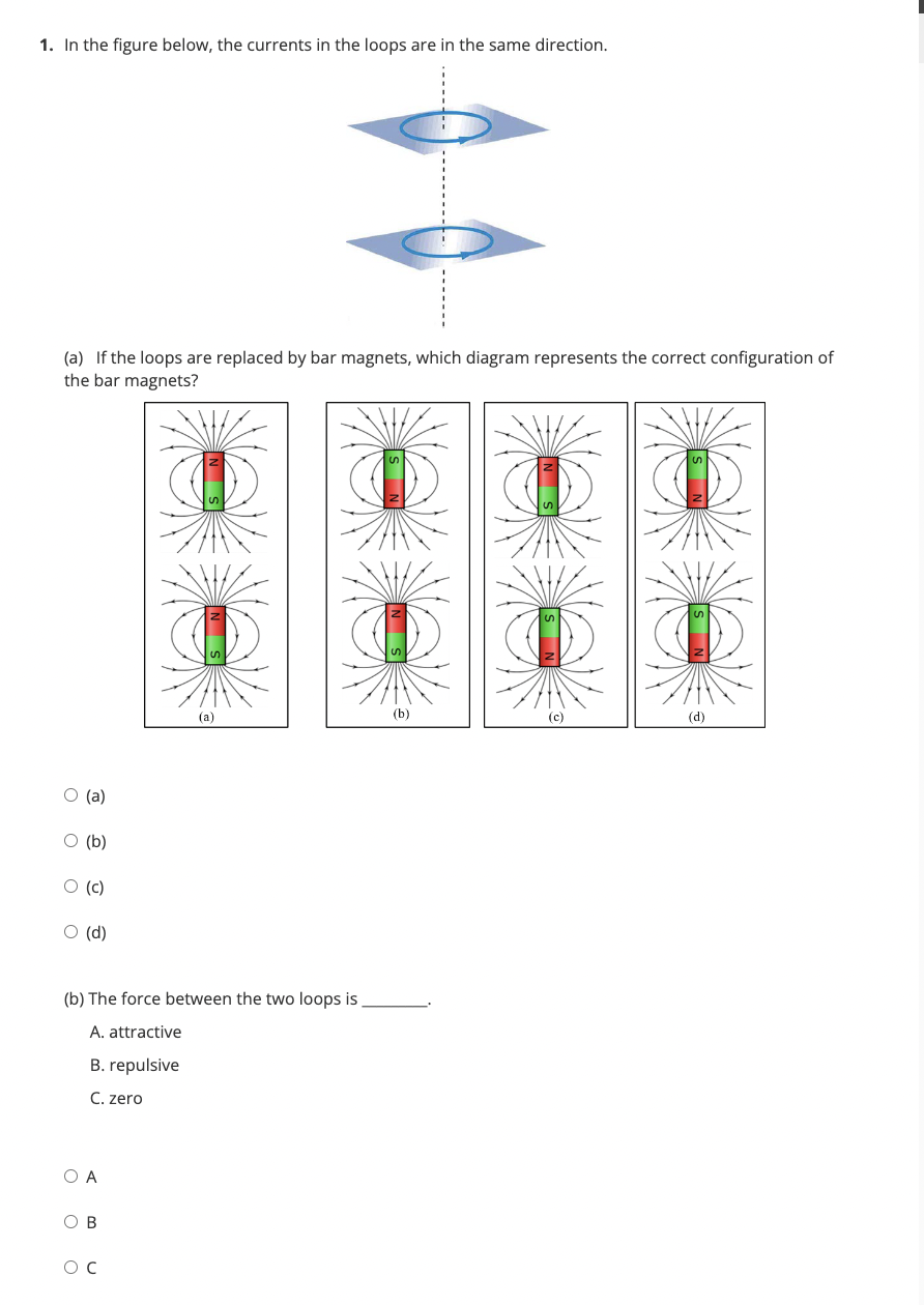 Solved 1. In the figure below, the currents in the loops are | Chegg.com