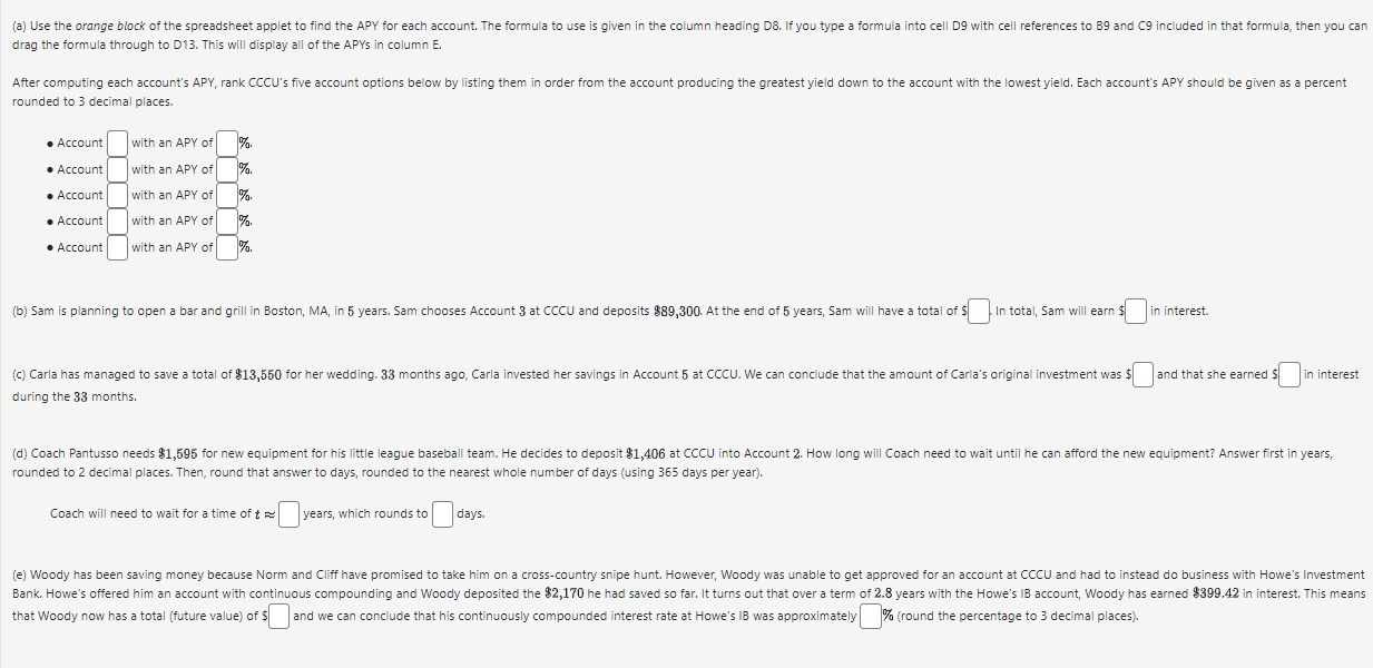 Solved lower right corner of the cell to drag such formulas | Chegg.com