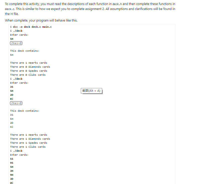 Solved deck.h code #ifndef _DECK_H_ #define _DECK_H_ #define | Chegg.com