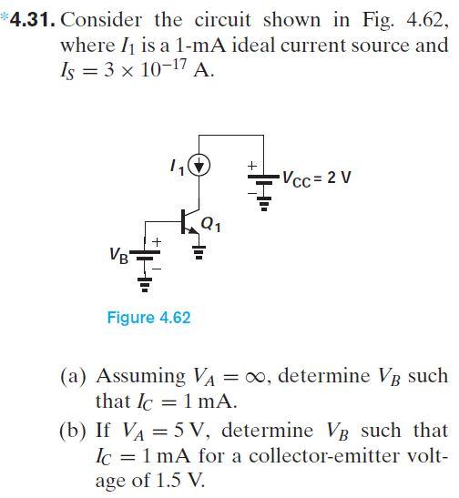 Solved 4.31. Consider the circuit shown in Fig. 4.62, where | Chegg.com