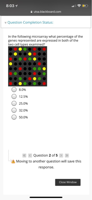 Solved 8:03 을 utsa.blackboard.com Question Completion | Chegg.com