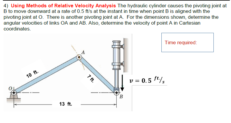 Solved 4) Using Methods of Relative Velocity Analysis The | Chegg.com