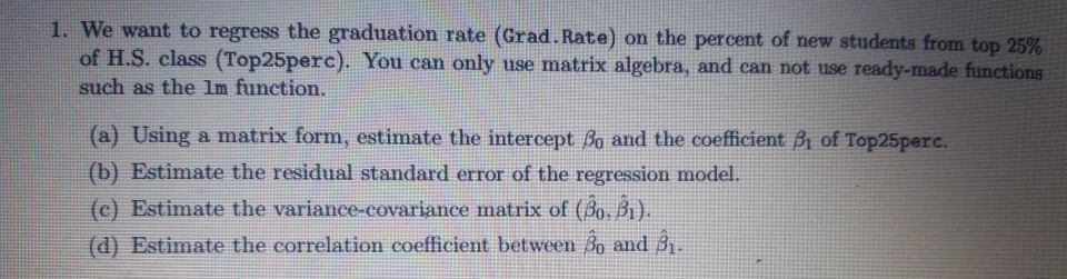 Solved Use the college data set in ISLR(install it from R, | Chegg.com