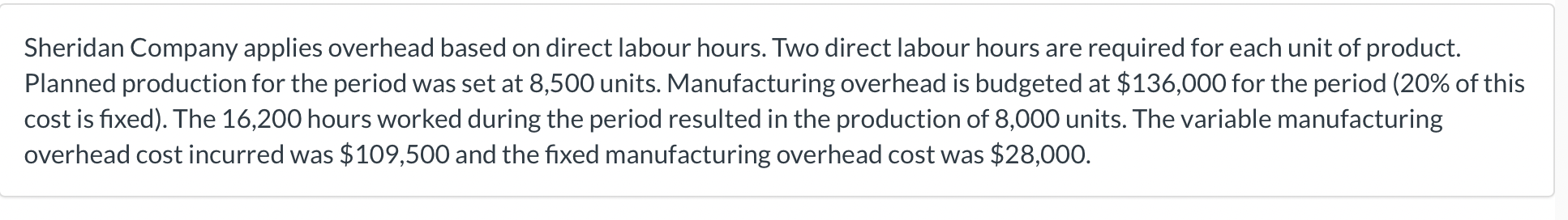 Solved Calculate the variable overhead spending variance for | Chegg.com