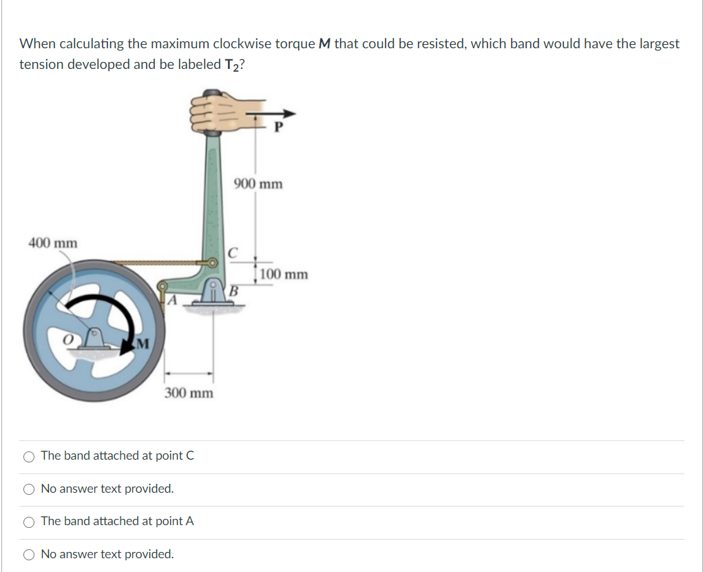 Solved When calculating the maximum clockwise torque M that | Chegg.com