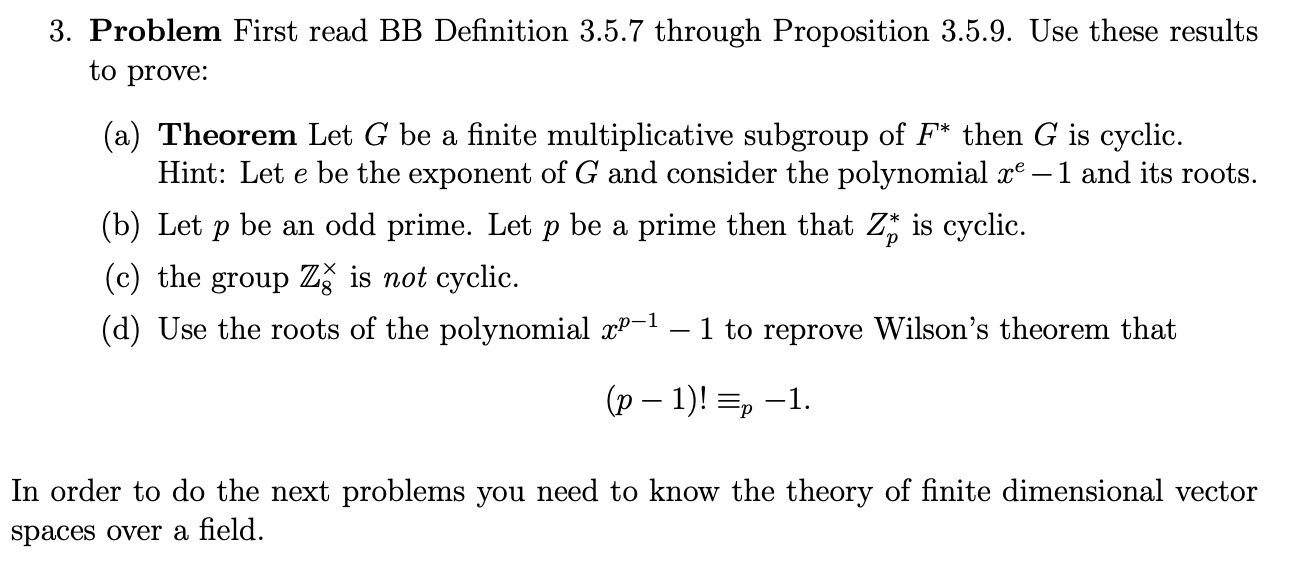 Solved 3. Problem First read BB Definition 3.5.7 through | Chegg.com