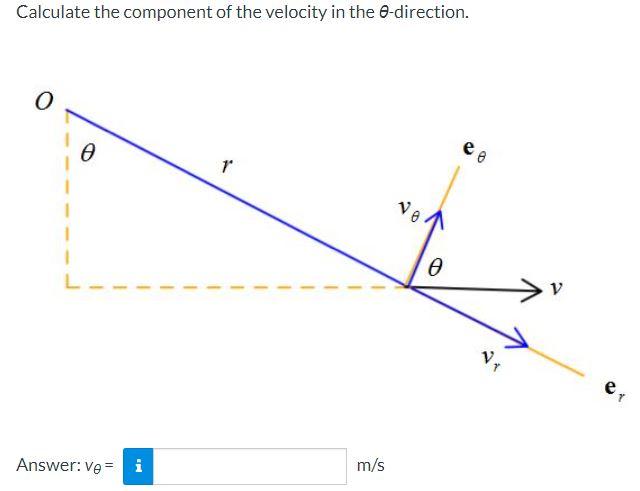 Solved Calculate the component of the velocity in the | Chegg.com