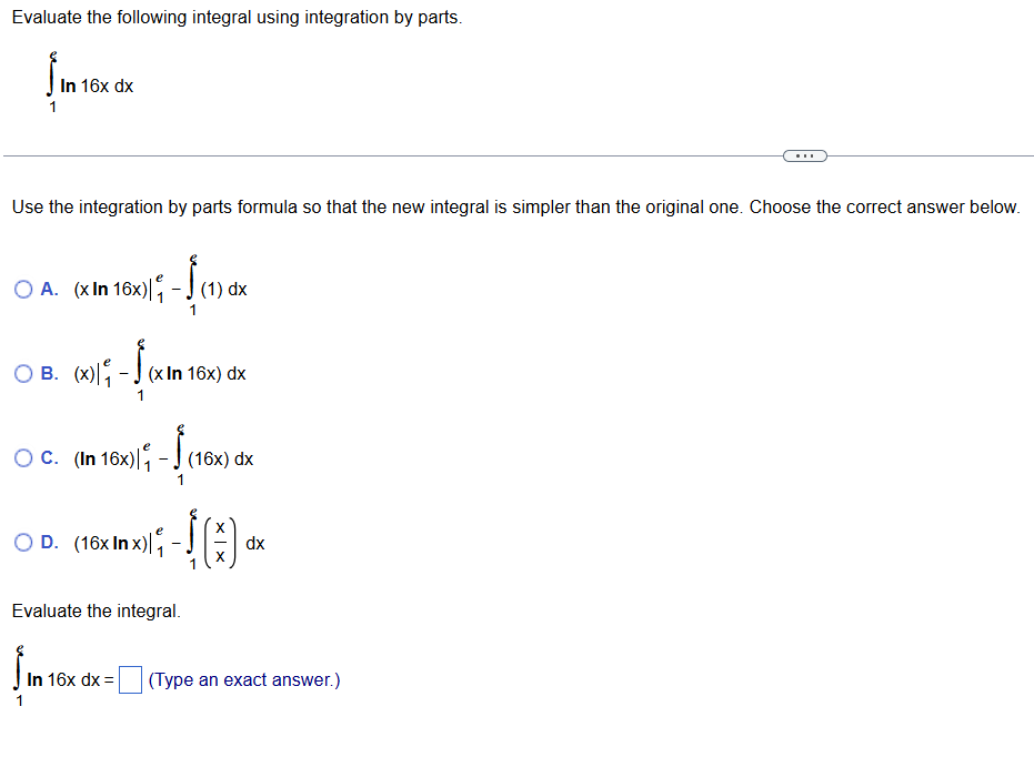Solved Evaluate the following integral using integration by | Chegg.com
