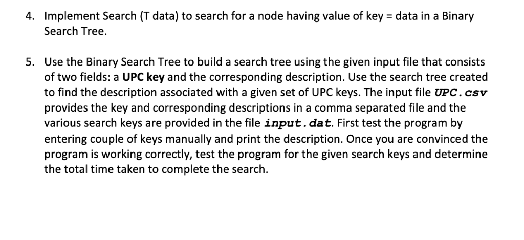 Solved I have already implemented a binary search tree: | Chegg.com