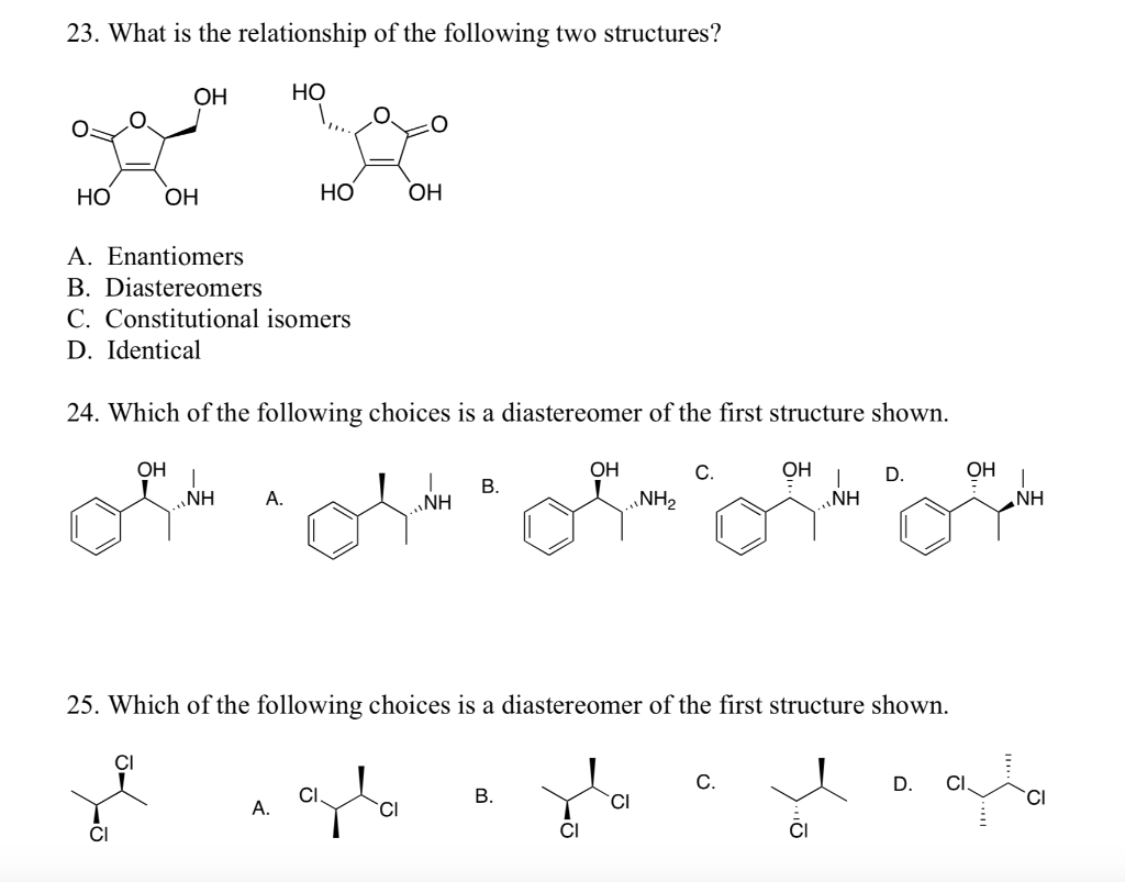 Solved 23. What is the relationship of the following two | Chegg.com