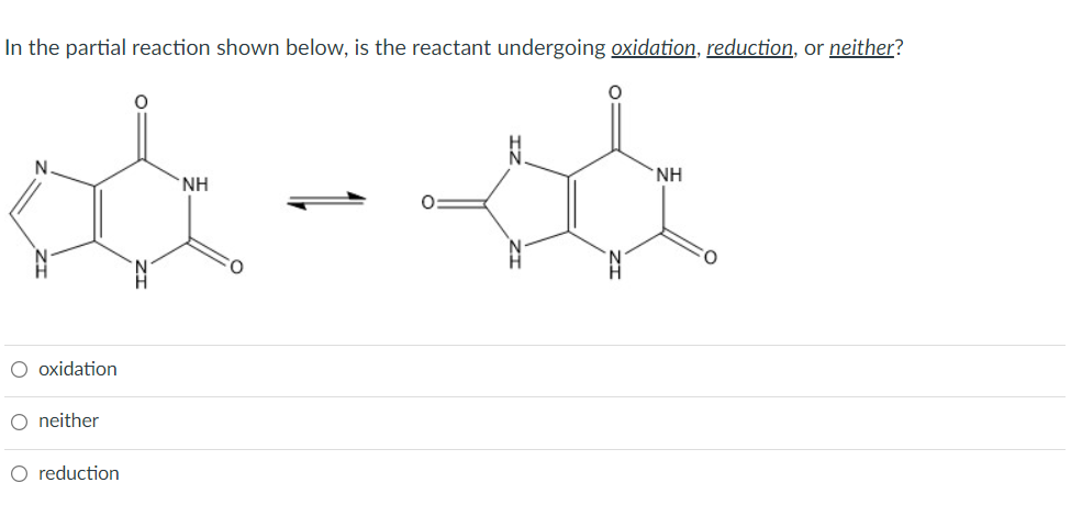 Solved In the partial reaction shown below, is the reactant | Chegg.com