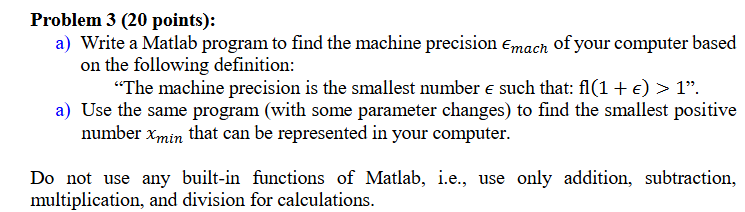 Problem 3 (20 ﻿points):aεlonmach of ﻿your computer | Chegg.com