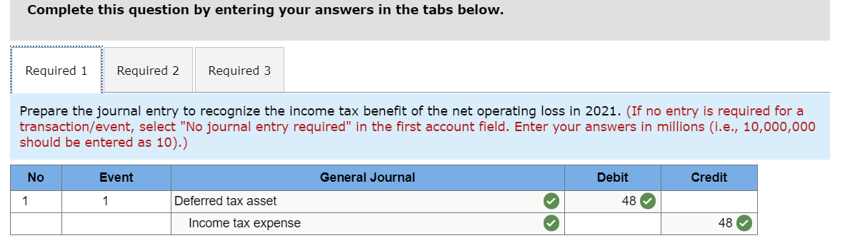 Solved Problem 16-10 (Algo) Net operating loss carryforward; | Chegg.com