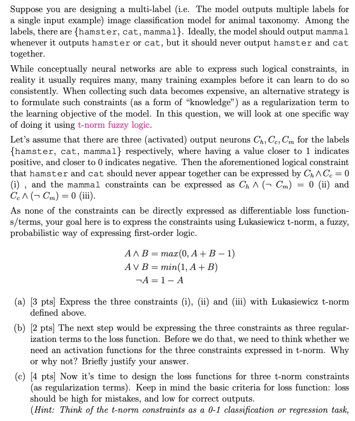 Solved Suppose you are designing a multi-label (i.e. The | Chegg.com