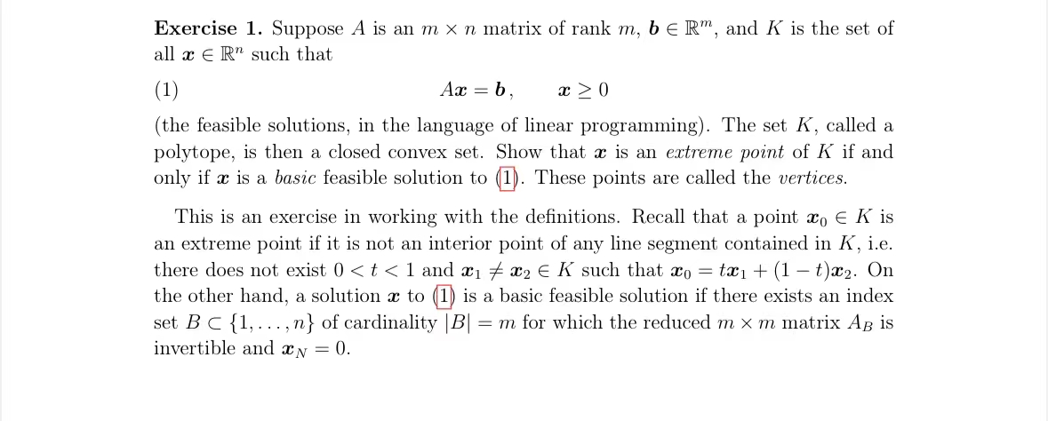 Solved Exercise 1. Suppose \\( A \\) is an \\( m \\times n | Chegg.com