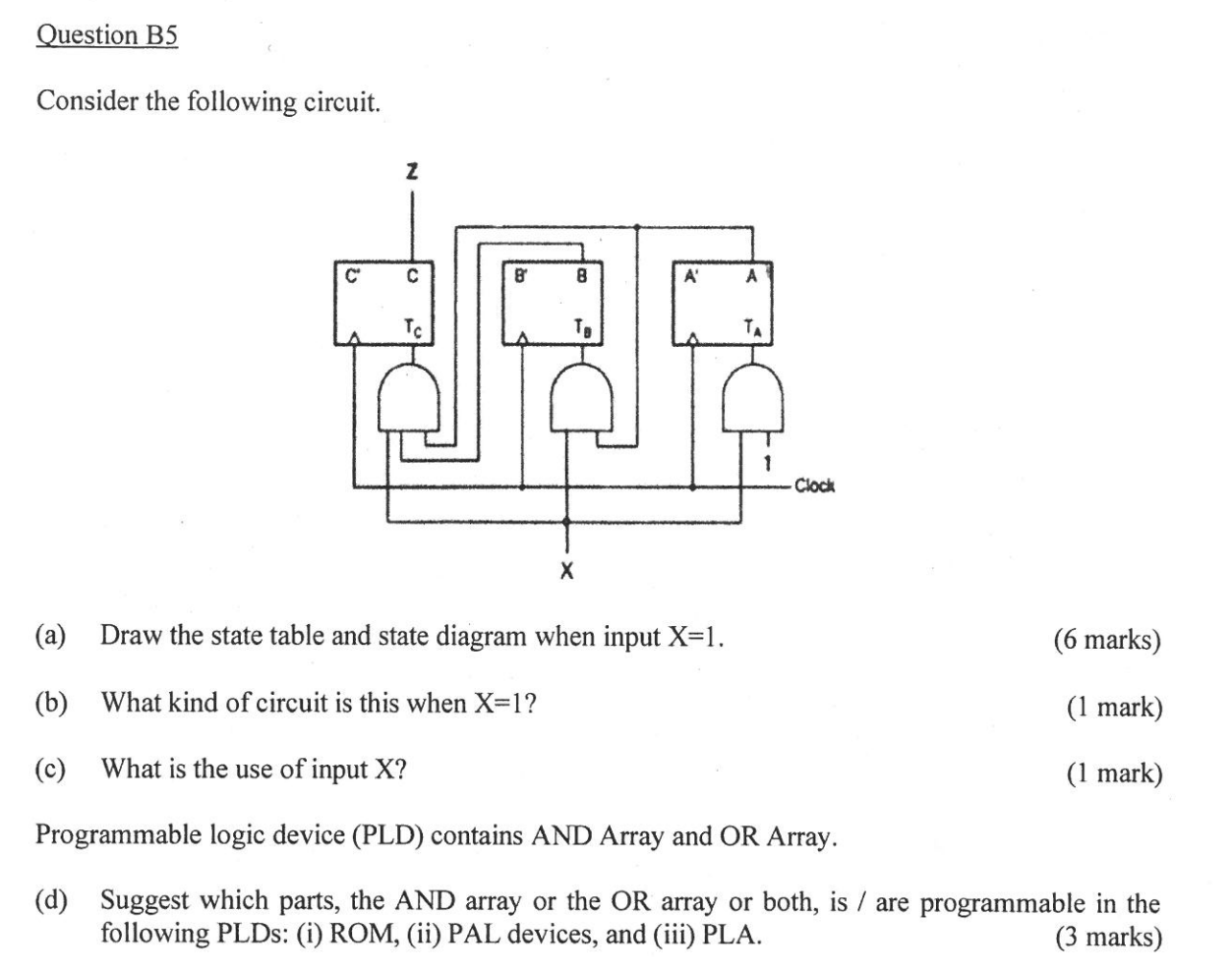 Solved Question B5Consider the following circuit.(a) ﻿Draw | Chegg.com