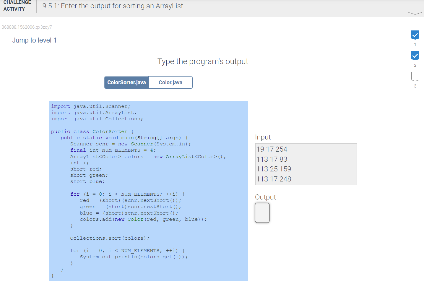 Solved CHALLENGE ACTIVITY 9.5.1: Enter the output for | Chegg.com