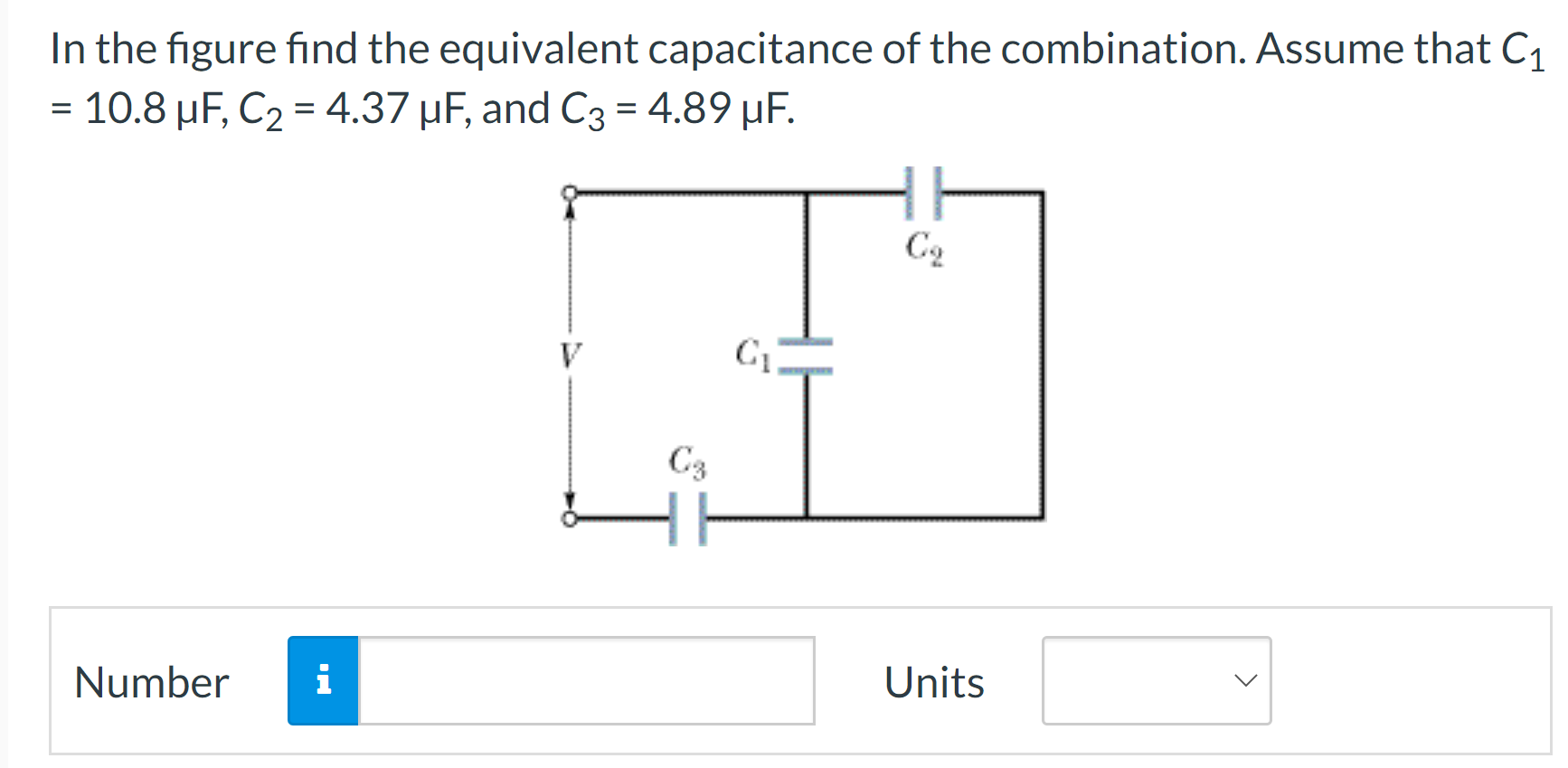 Solved In the figure find the equivalent capacitance of the | Chegg.com