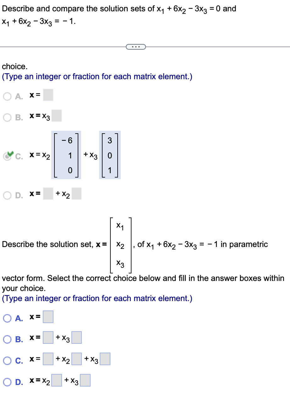 Solved Describe and compare the solution sets of | Chegg.com