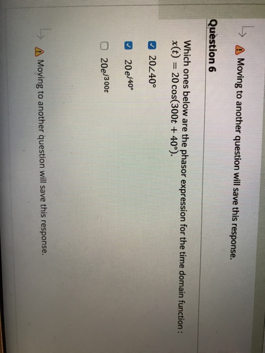 Solved which ones below are the phased expresion for the | Chegg.com