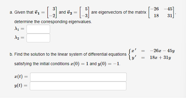 Solved determine the corresponding eigenvalues. Find the | Chegg.com