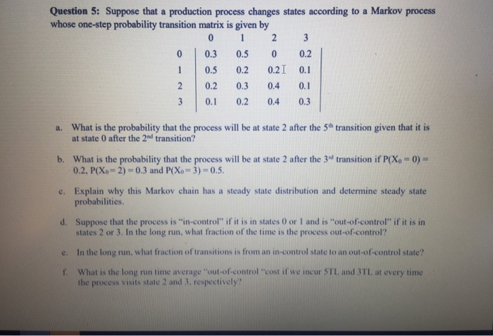 Solved Question 5: Suppose that a production process changes | Chegg.com