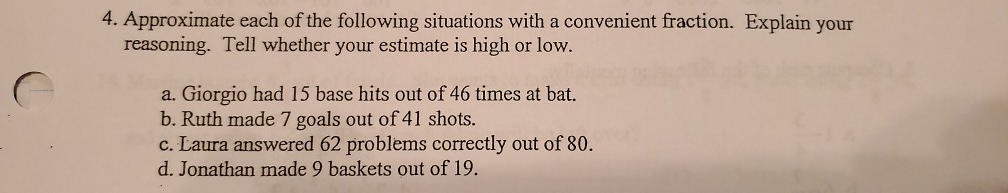 Solved 4. Approximate each of the following situations with | Chegg.com
