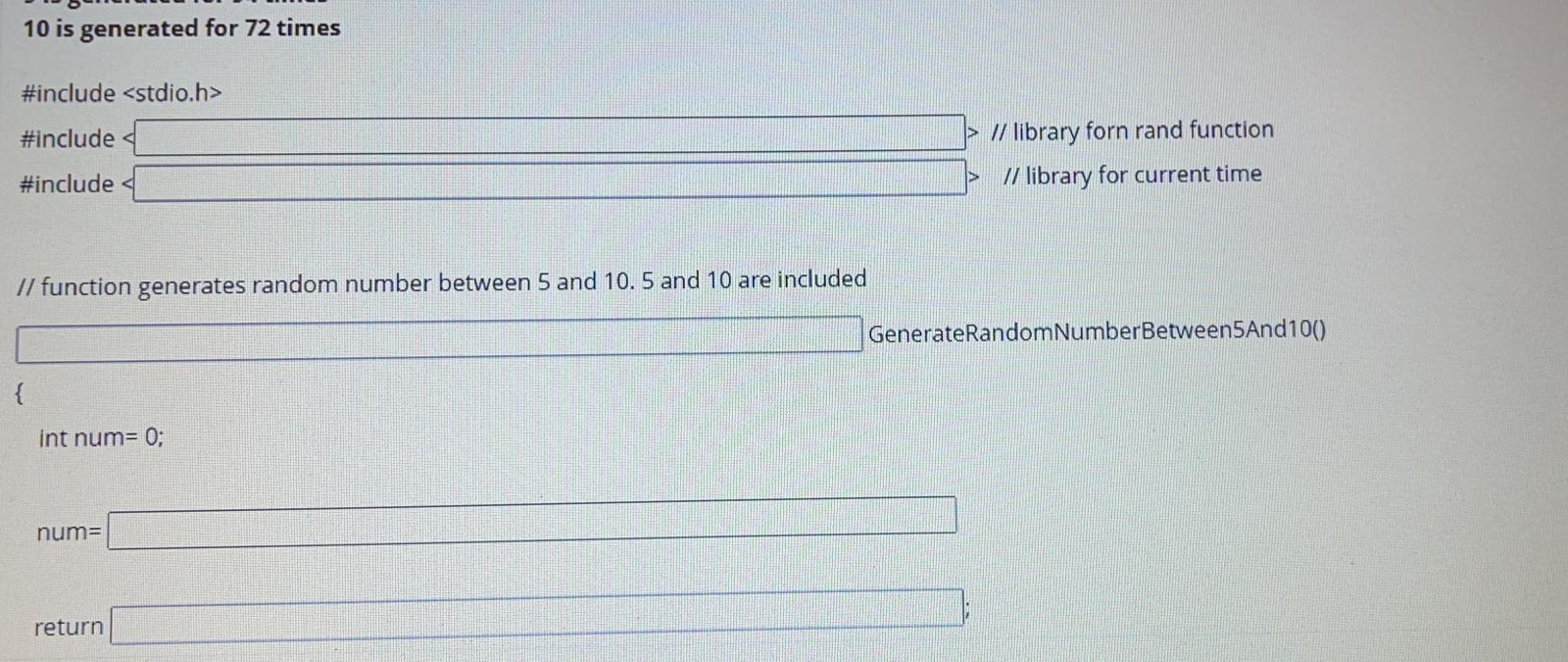 Solved Complete the following C code. Function | Chegg.com