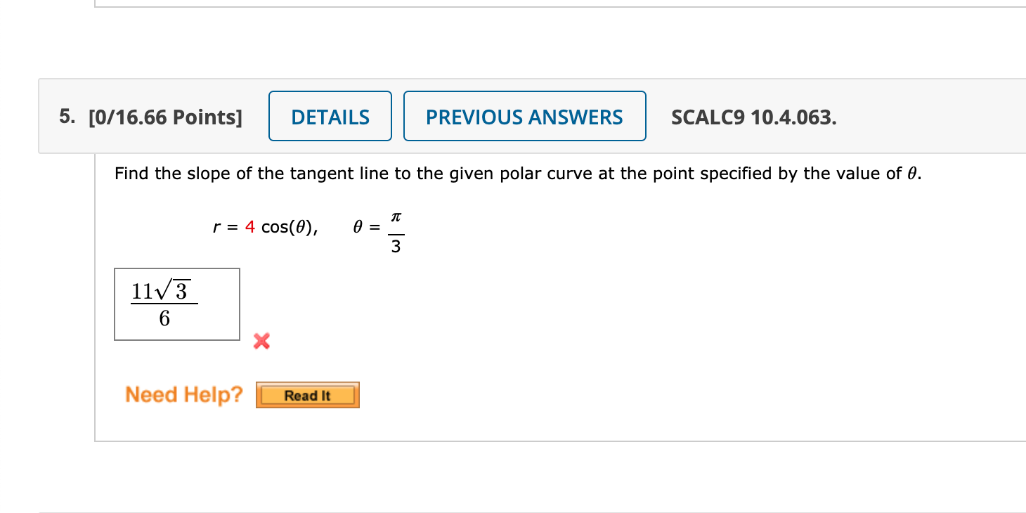 Solved 5. [0/16.66 Points] DETAILS PREVIOUS ANSWERS SCALC9 | Chegg.com