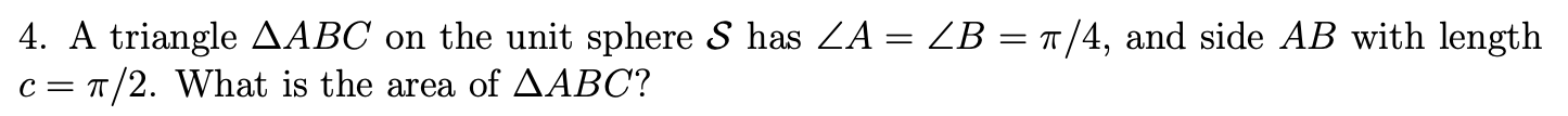 Solved 4. A triangle \\( \\triangle A B C \\) on the unit | Chegg.com