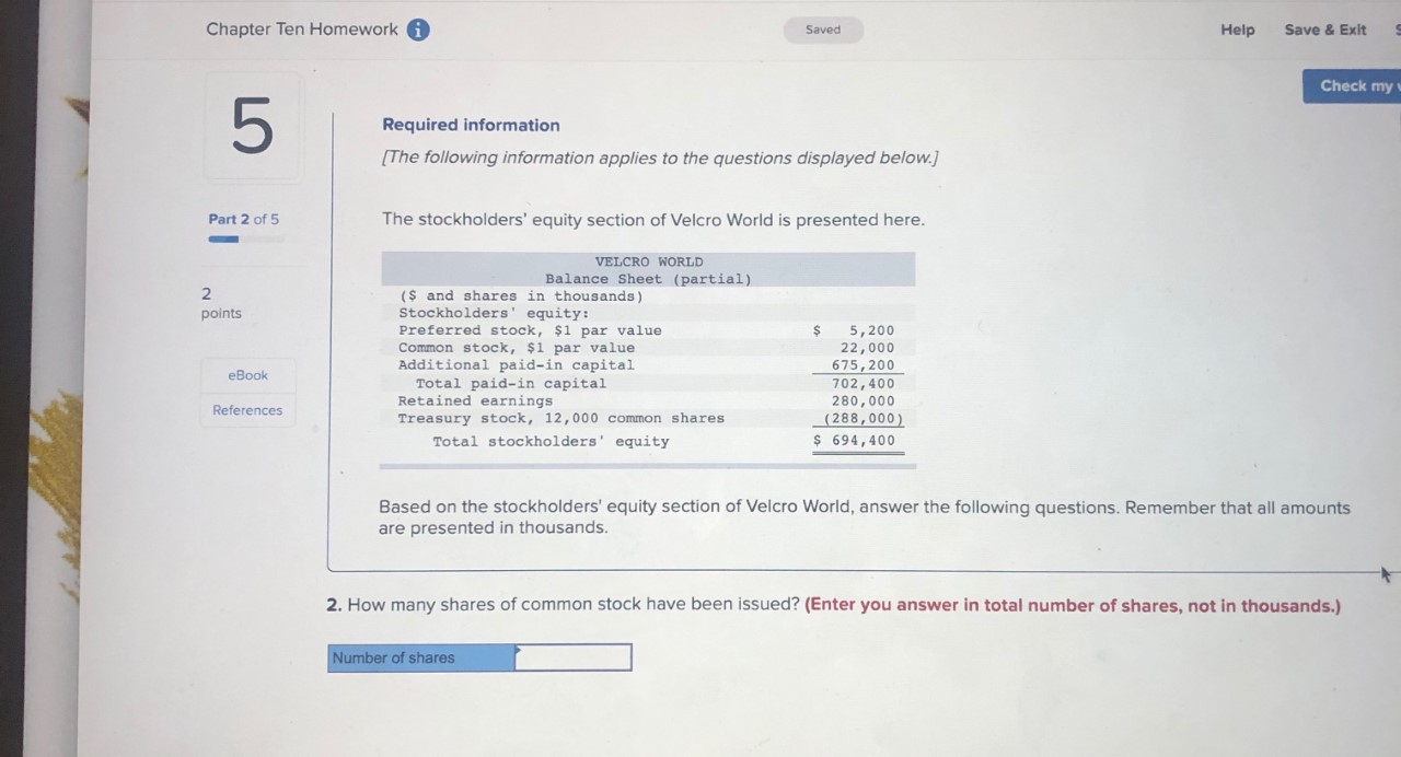 Solved Chapter Ten Homework i Saved Help Save & Exit S Check | Chegg.com