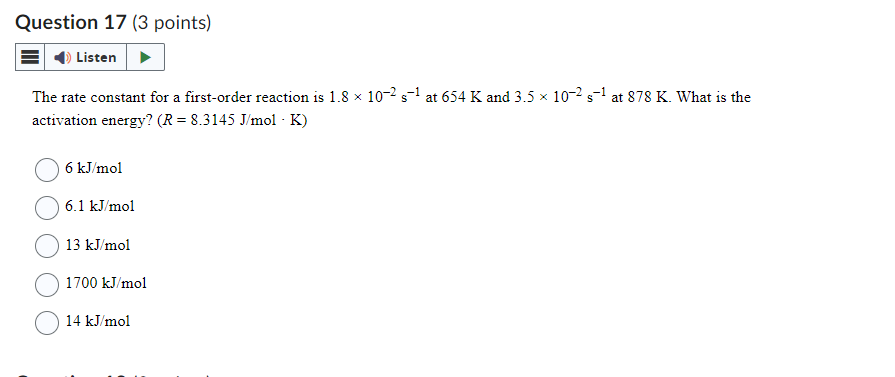 Solved The rate constant for a first-order reaction is | Chegg.com