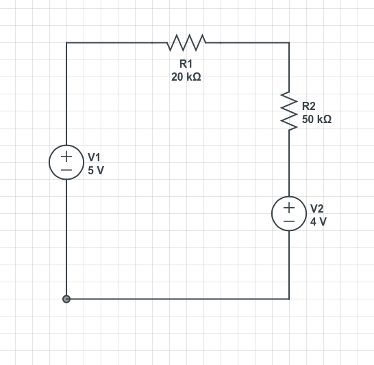 Solved Using Kirchoff's Voltage Loop and Current Node Laws, | Chegg.com