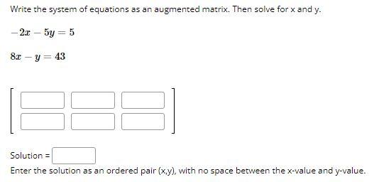 Solved The matrix below represents a system of equations. | Chegg.com