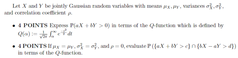 Solved Let X and Y be jointly Gaussian random variables with | Chegg.com