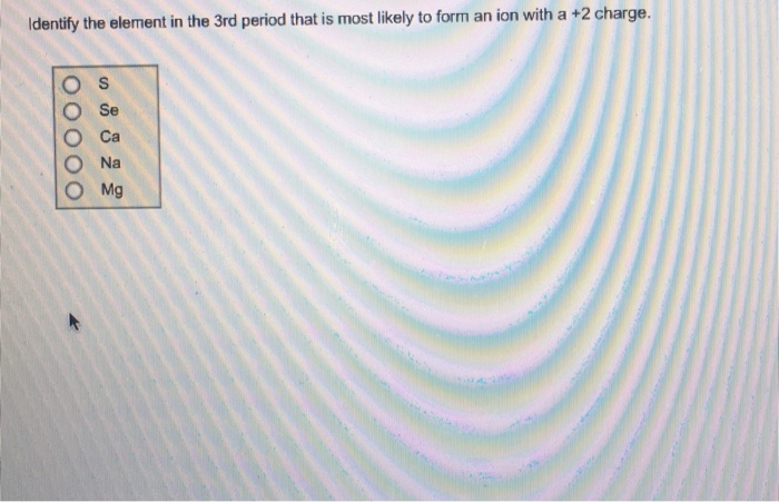 Solved Identify the element in the 3rd period that is most | Chegg.com