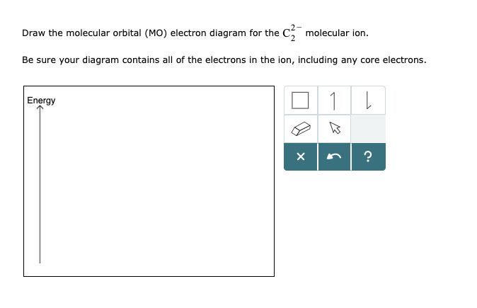 Solved C molecular ion Draw the molecular orbital (MO) | Chegg.com