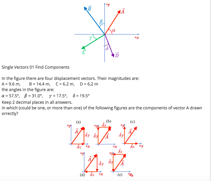 Solved Single Vectors 01 Find Components In the figure there | Chegg.com